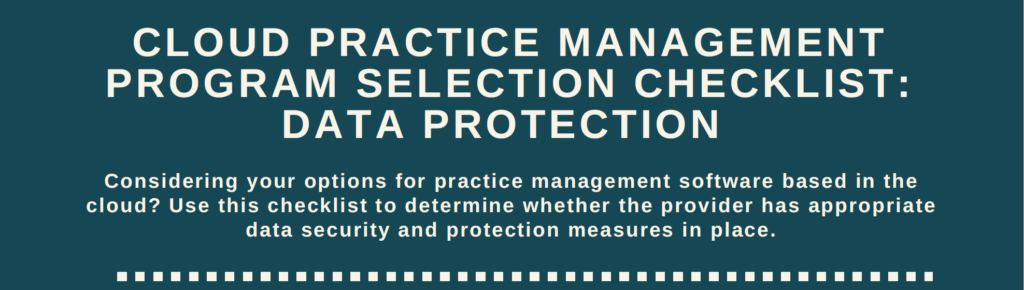 FREE Data Protection Checklist for Choosing Cloud Practice Management ...